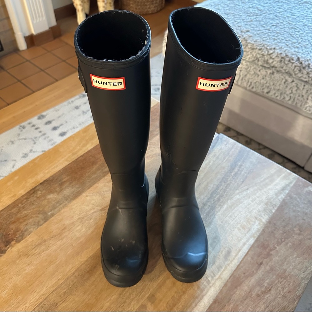 Hunter Boots Original Tall Matte Black Size 7 - Gem